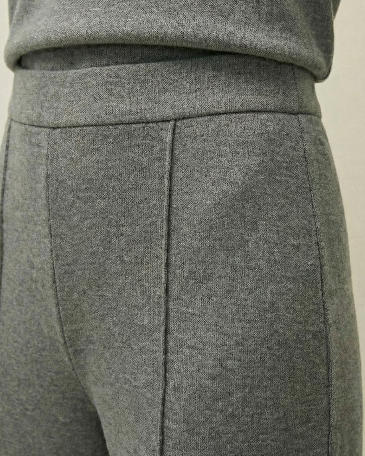 Pantalón ancho de mujer con goma en la cintura Gris oscuro System ...
