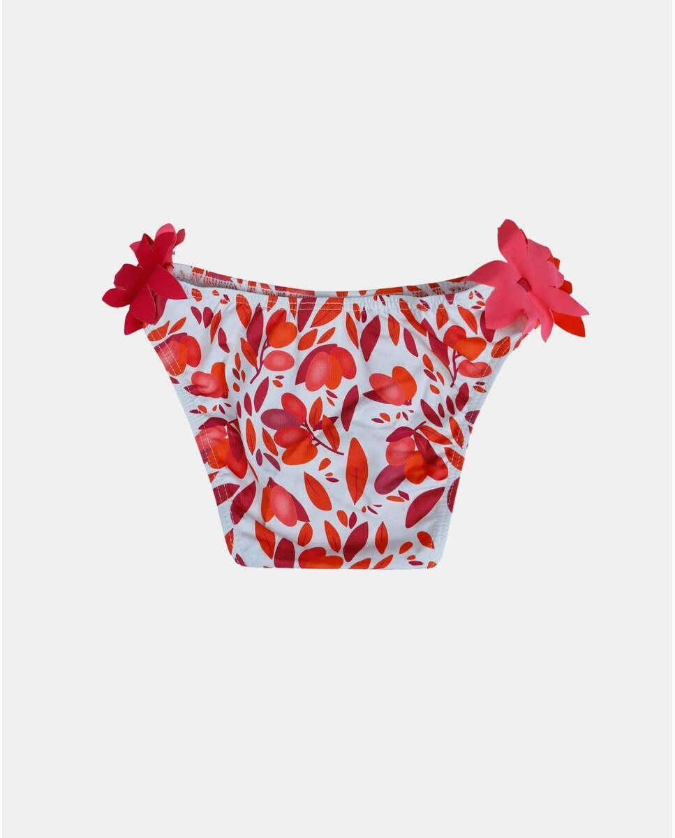 Culetín De Bebé Niña Con Flores En La Parte Trasera Y Estampado