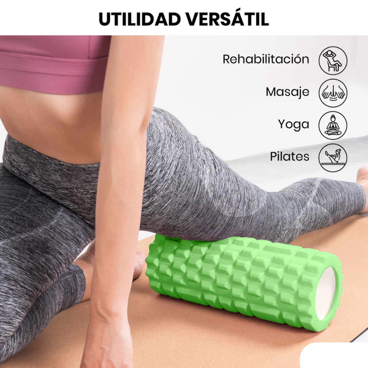 Rodillo para masajes musculares Unycos Negro · El Corte Inglés