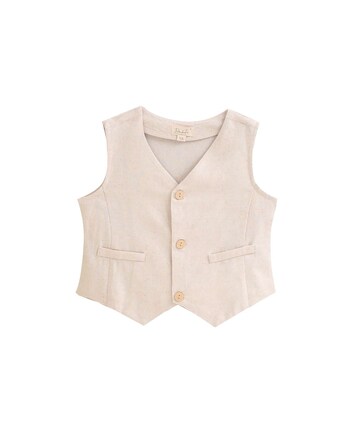 Chaleco de niño de lino marrón clarito Mesclado · Dadati · El Corte Inglés