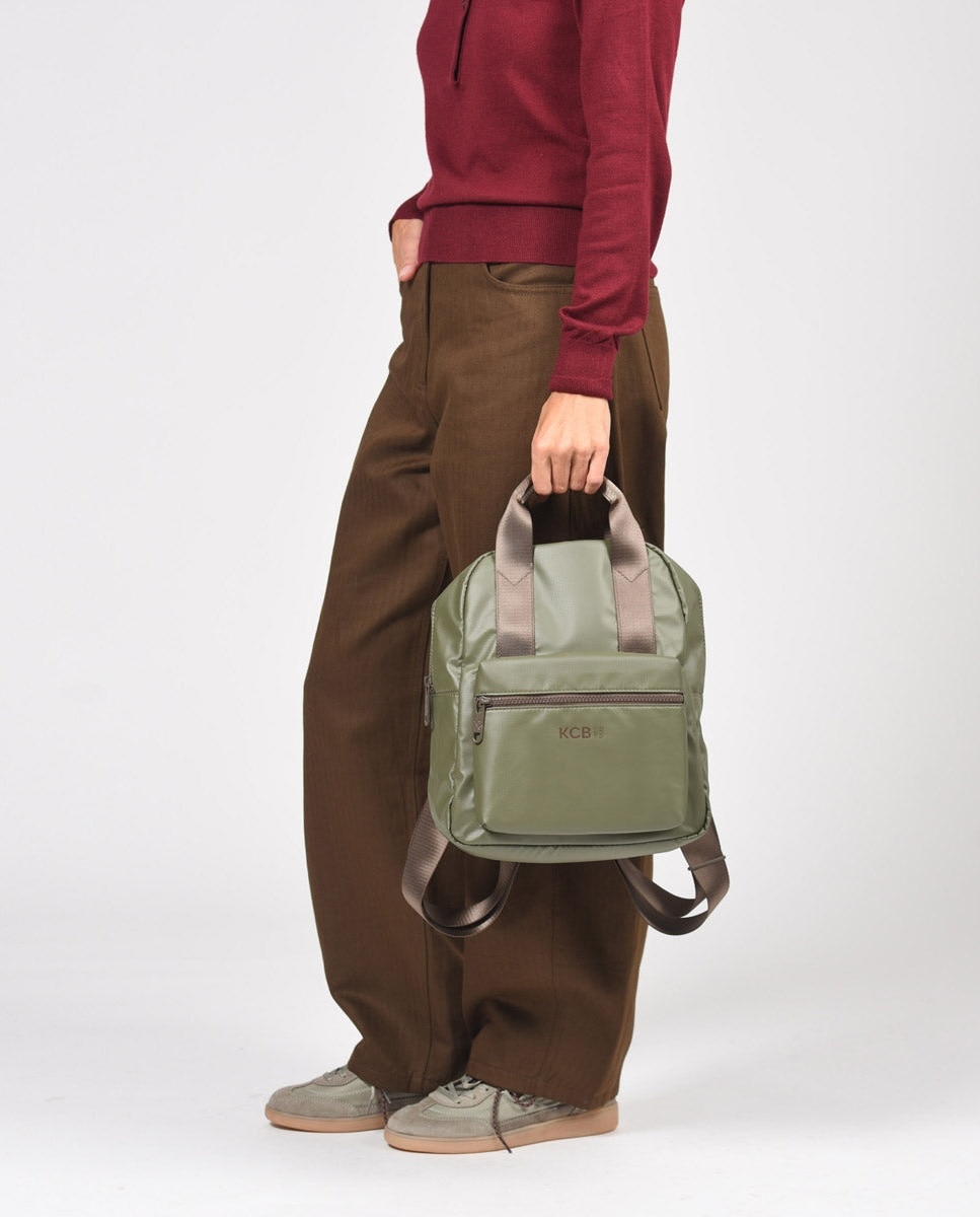 Mochila Square pequeña color khaki de mujer Kaki Kcb · El Corte Inglés