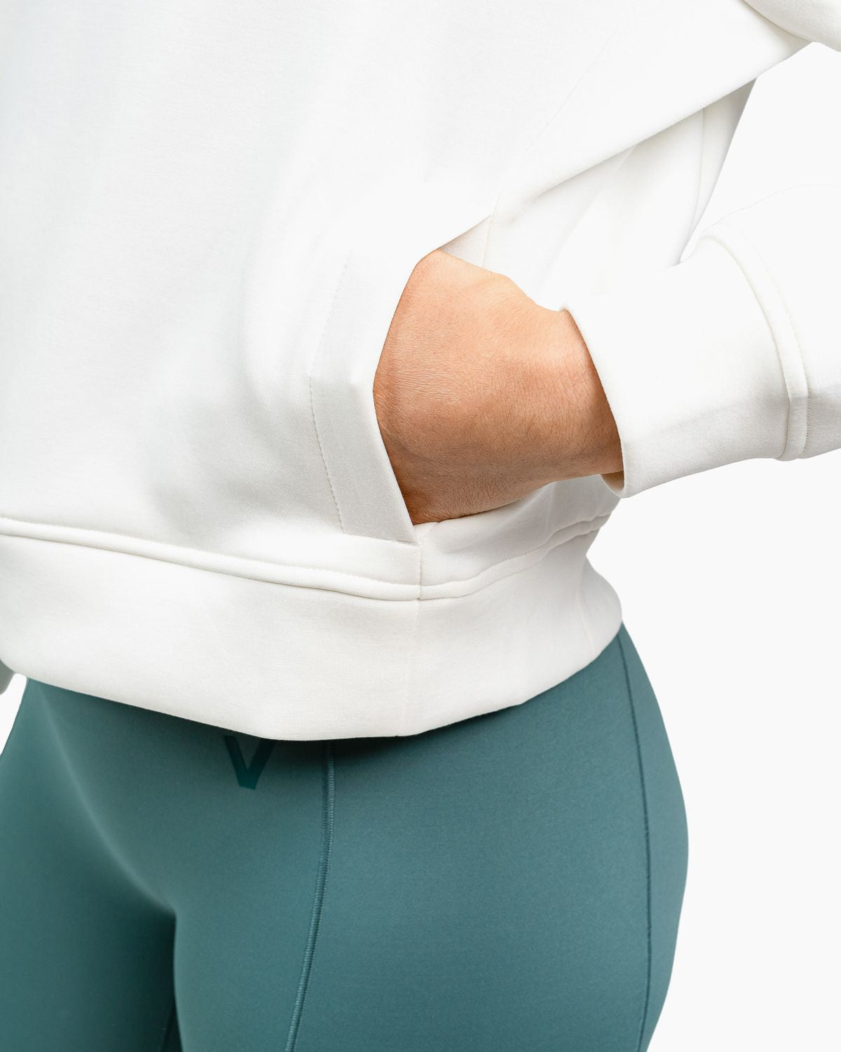 Sudadera de entrenamiento cropped HOLO para mujer Velites Perla · El ...