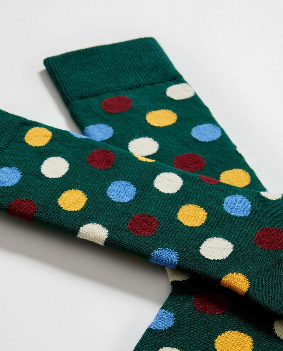 Calcetines altos de algodón orgánico color verde · Besocks · El Corte ...
