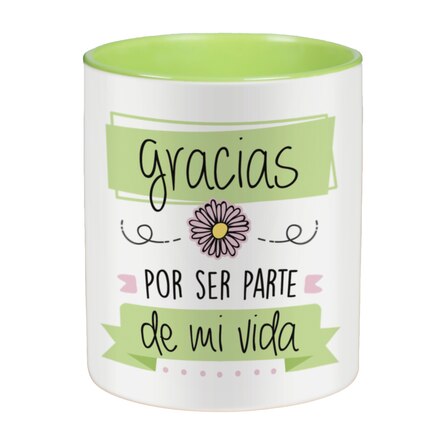 Taza con frase de agradecimiento (Gracias por ser pate de mi vida ...