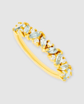 Anillo Birthstone Diciembre dorado piedra topacio azul · Lavani Jewels ...