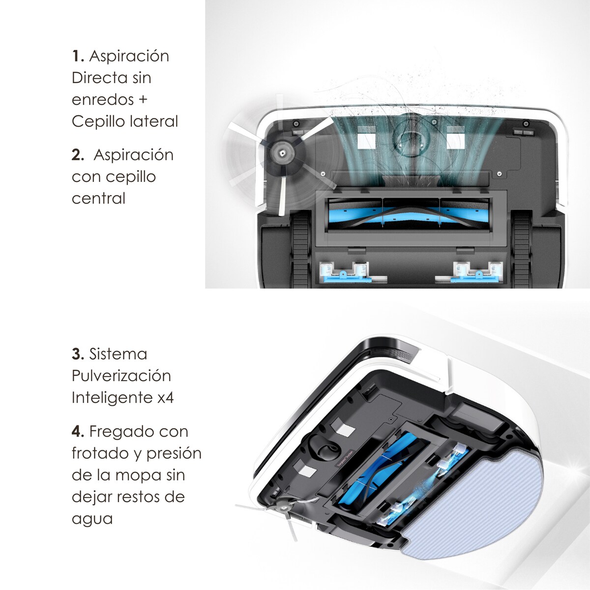 Robot Friegasuelos con aspiración Hobot LEGEE-D8 Eco Compactor Pro ...
