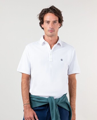 Polo de hombre en color blanco de manga corta · El Ganso · El Corte Inglés