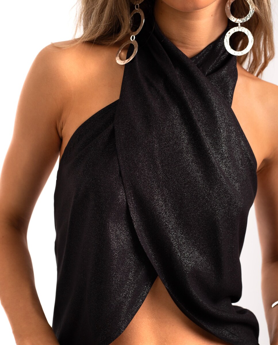 Top de mujer cruzado con brillo · The-Are · El Corte Inglés