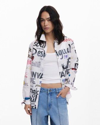 Camisa de mujer algodón letras · Desigual · El Corte Inglés