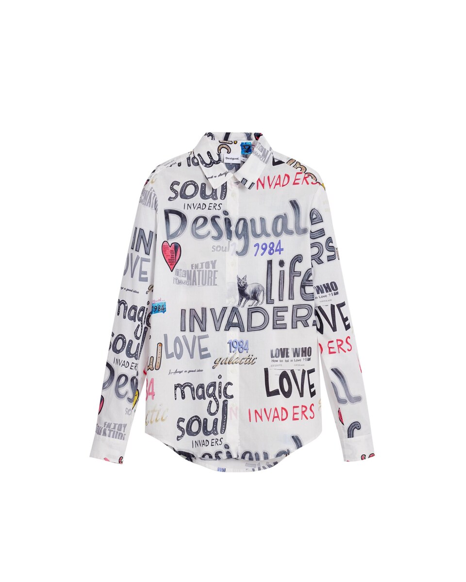 Camisa de mujer algodón letras · Desigual · El Corte Inglés