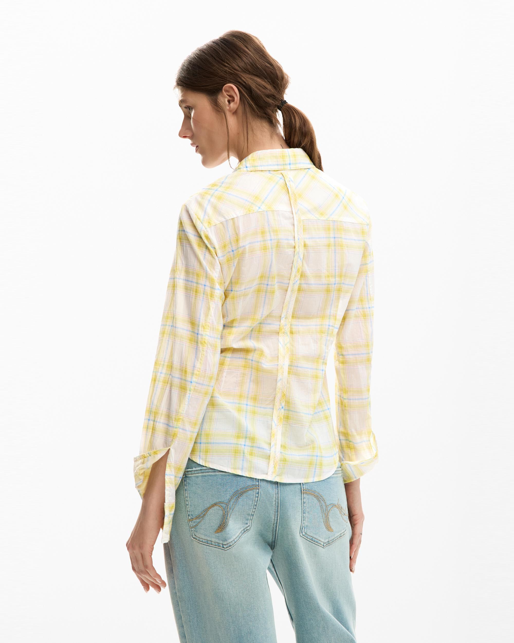 Camisa de mujer cuadros Amarillo Desigual · El Corte Inglés