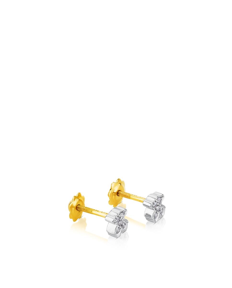 Pendientes puppies con oso de oro blanco y diamantes Plata Tous · El ...