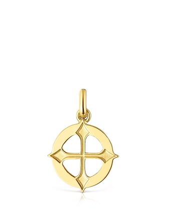 Medalla Tamara Falcó X Tous cruz bañado en oro de 18 kt sobre plata ...