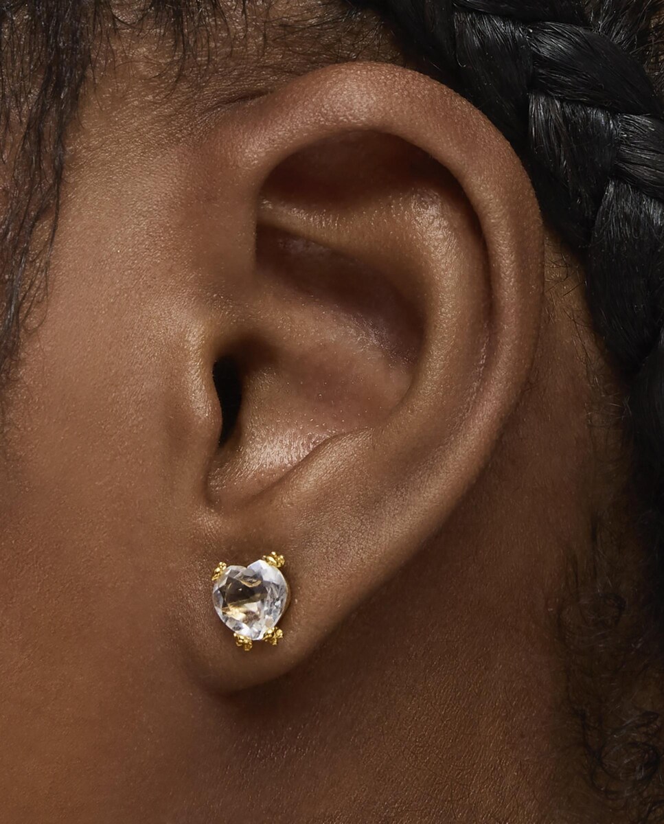 Pendientes Color Pills de oro y cuarzo cristal de roca · Tous · El ...