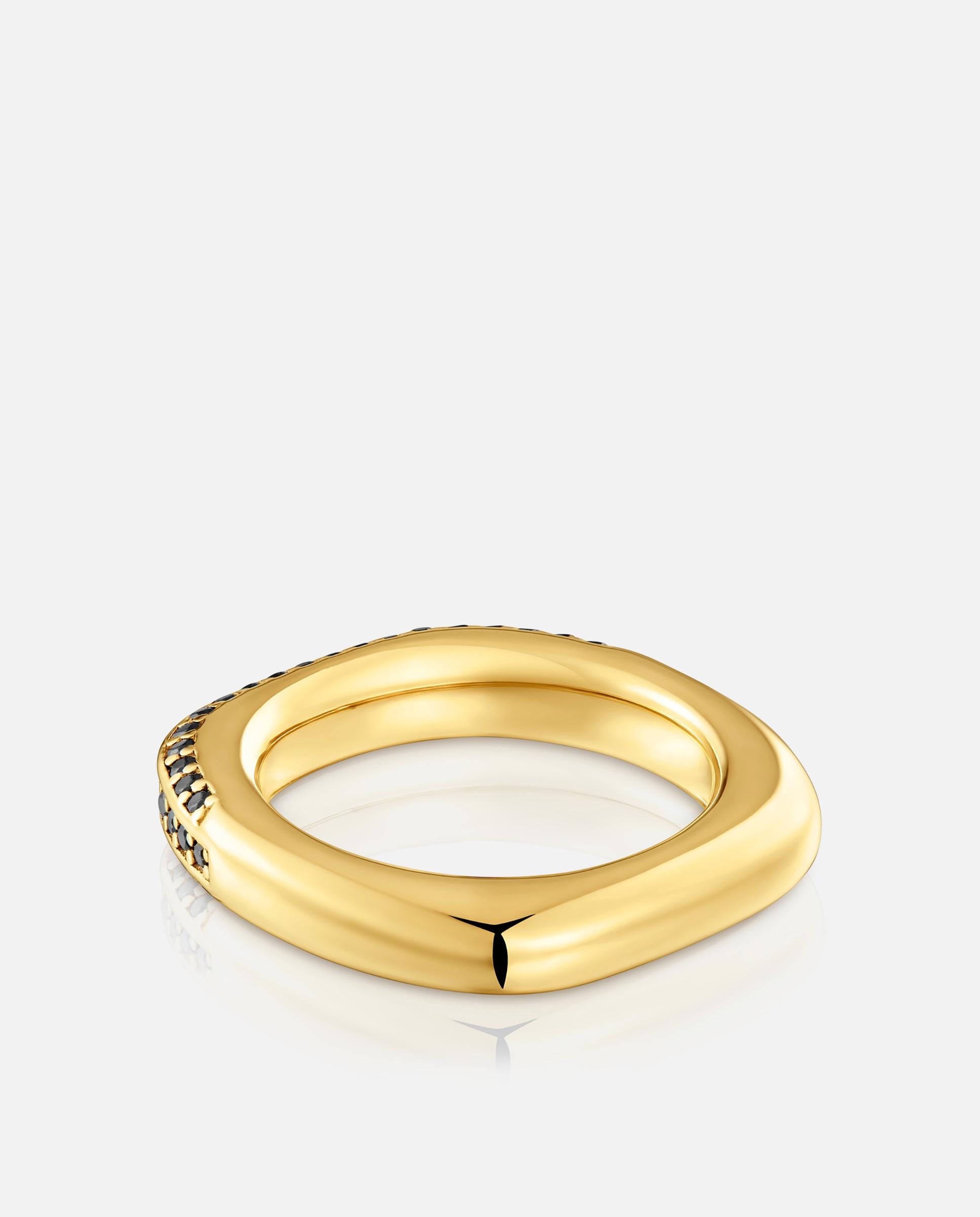 Anillo con piedras line bañado en oro 18 kt sobre plata y espinelas ...