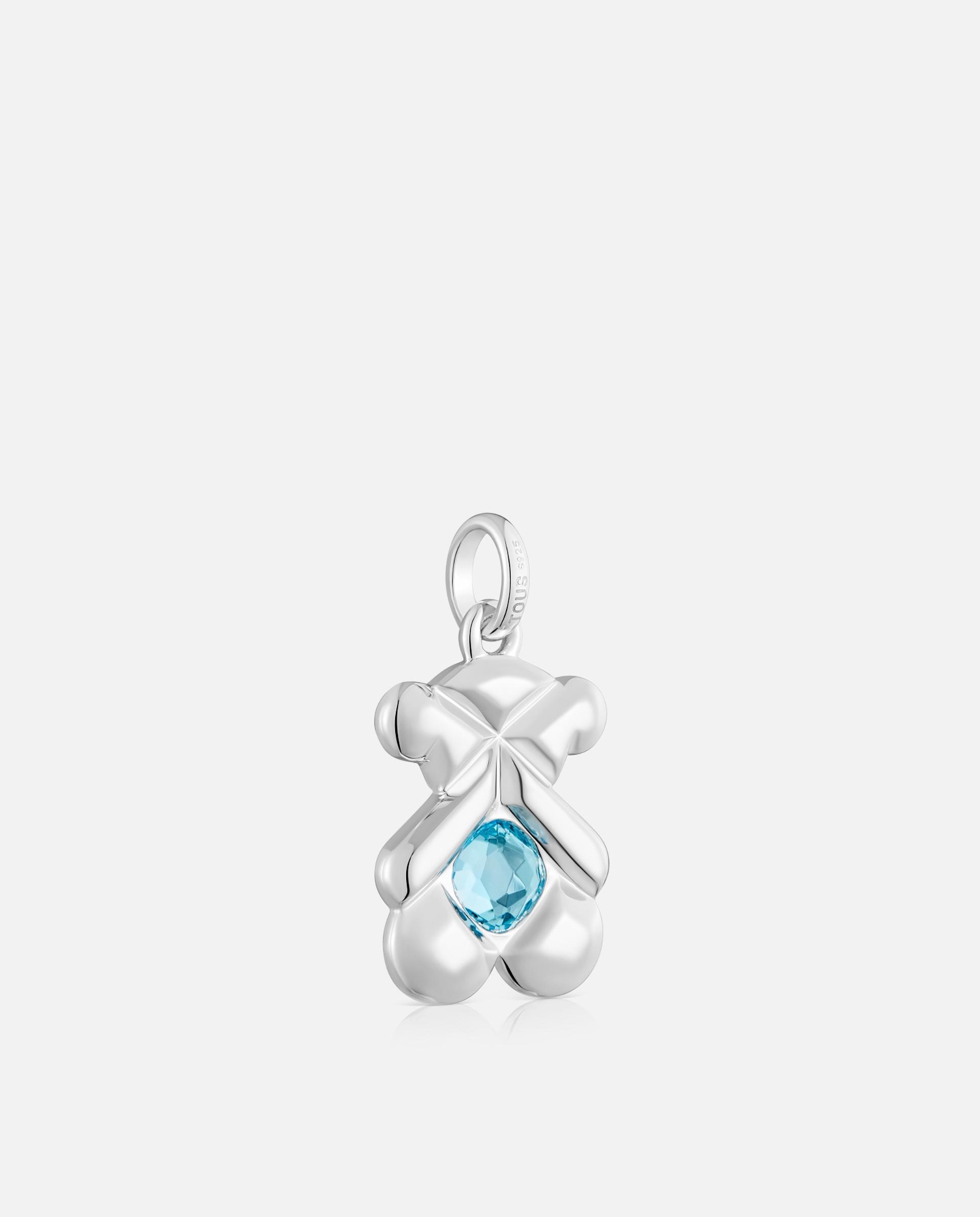 Colgante sweet 40s oso de plata y topacio Azul Tous · El Corte Inglés