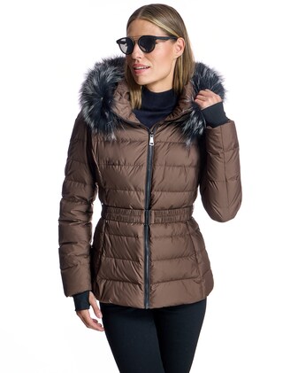 Plumífero de mujer con capucha ribeteada de zorro · Maximilian · El ...