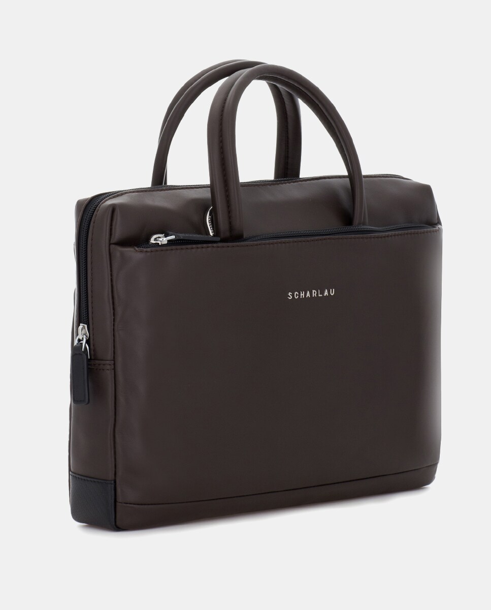 Portadocumentos de piel en color marrón oscuro · Scharlau · El Corte Inglés