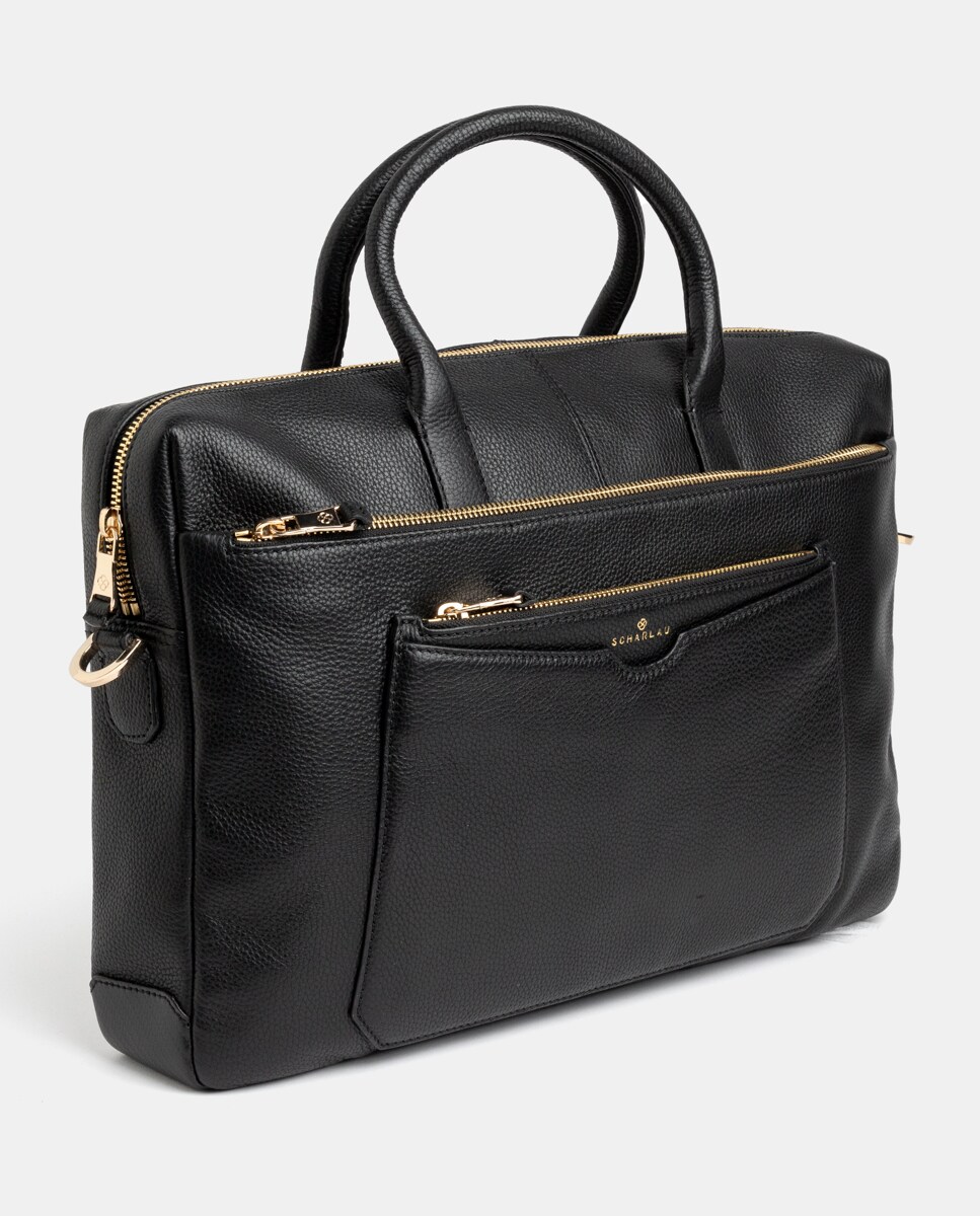 Portadocumentos unisex de piel en color negro · Scharlau · El Corte Inglés