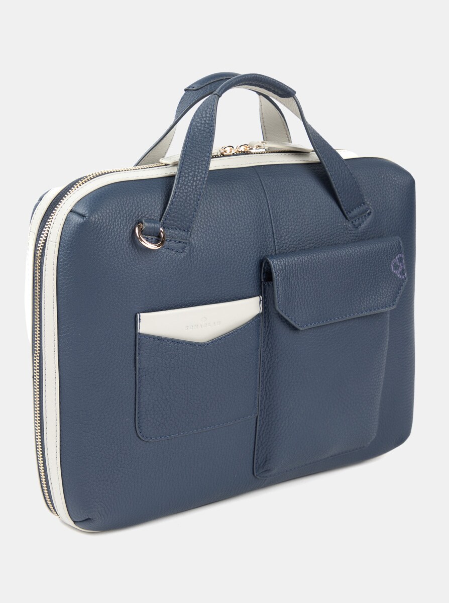 Portadocumentos fino de piel en color azul · Scharlau · El Corte Inglés