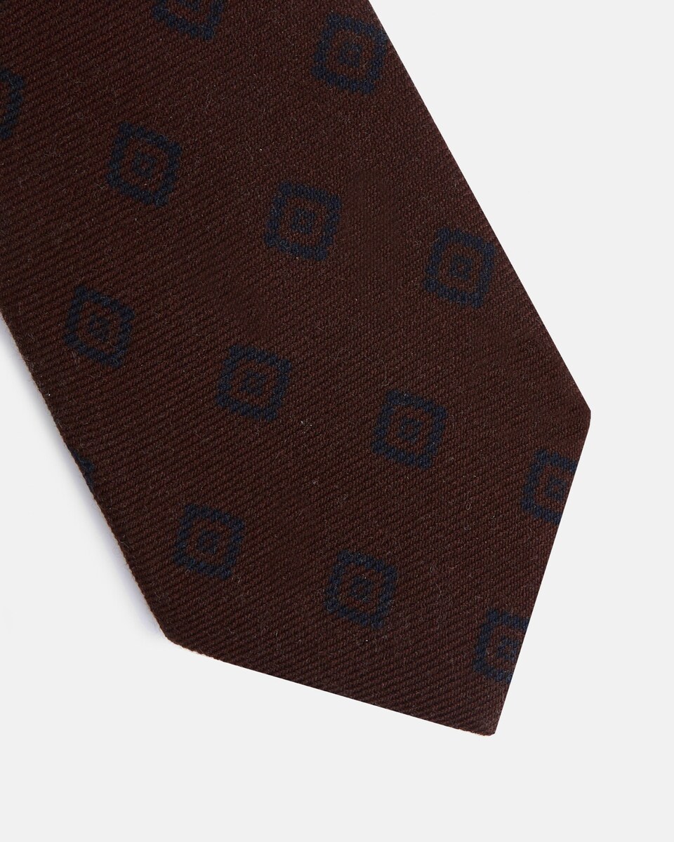Corbata de lana motivo medio marrón · Silbon · El Corte Inglés