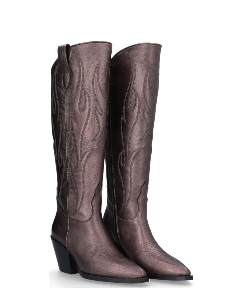 Botas de mujer de piel gibson con suela antideslizante y cierre ...