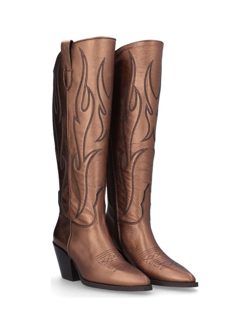 Botas de mujer de piel gibson con suela antideslizante y cierre ...