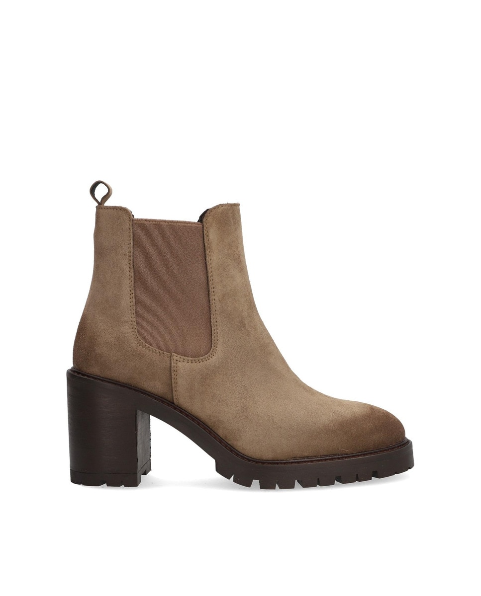 Botines de mujer de piel baby silk con suela antideslizante, sin cierre ...