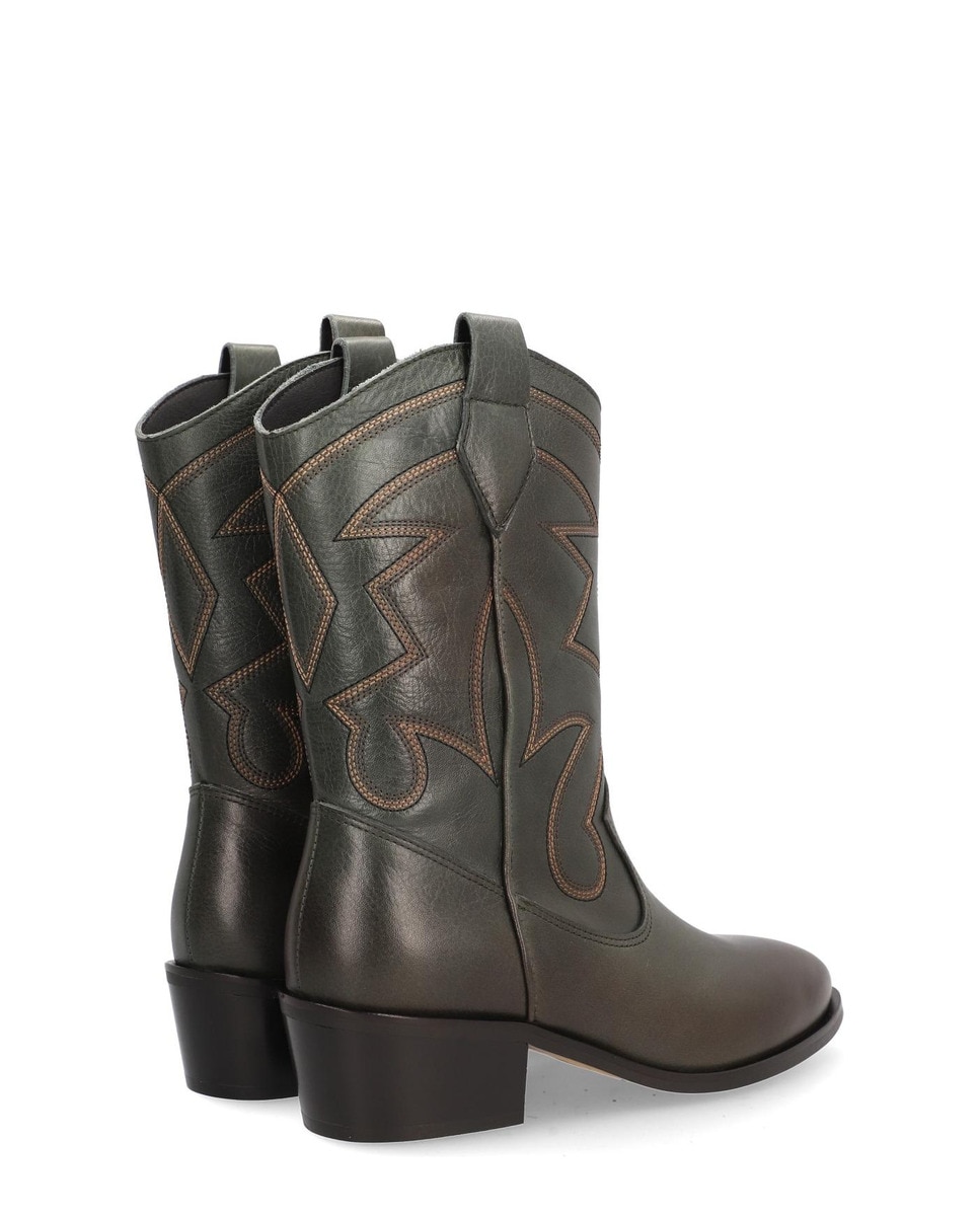 Botas de mujer de piel saratoga con suela antideslizante, sin cierre ...