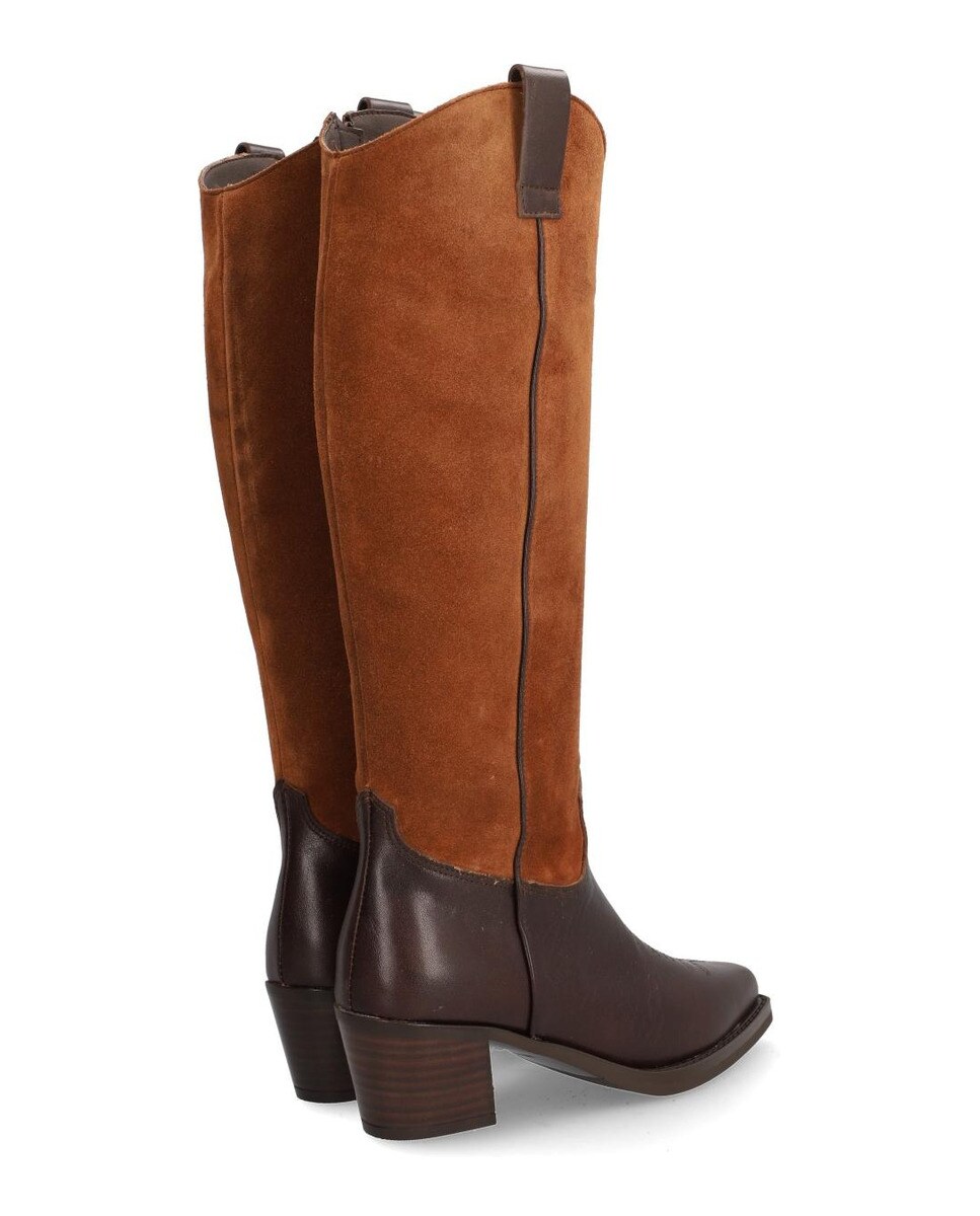 Botas de mujer de piel baby silk con suela antideslizante y cierre ...