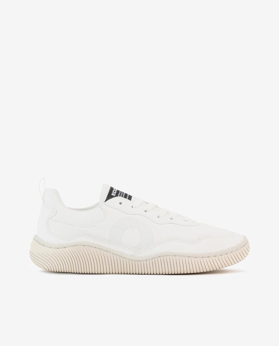 Zapatillas blancas deportivas de mujer con logotipo lateral · Ecoalf ...