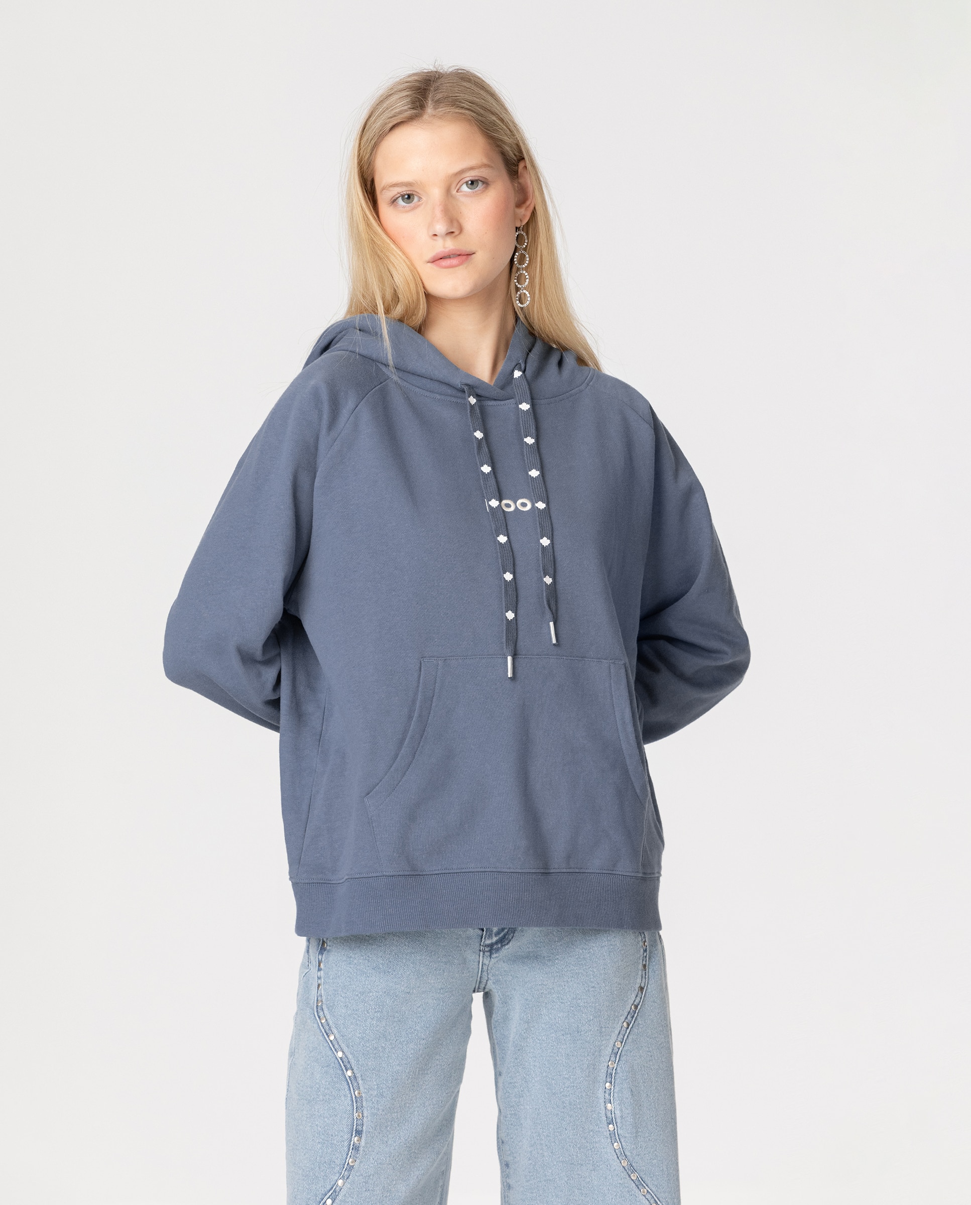 Sudadera de mujer con capucha y logo Azul Noon · El Corte Inglés