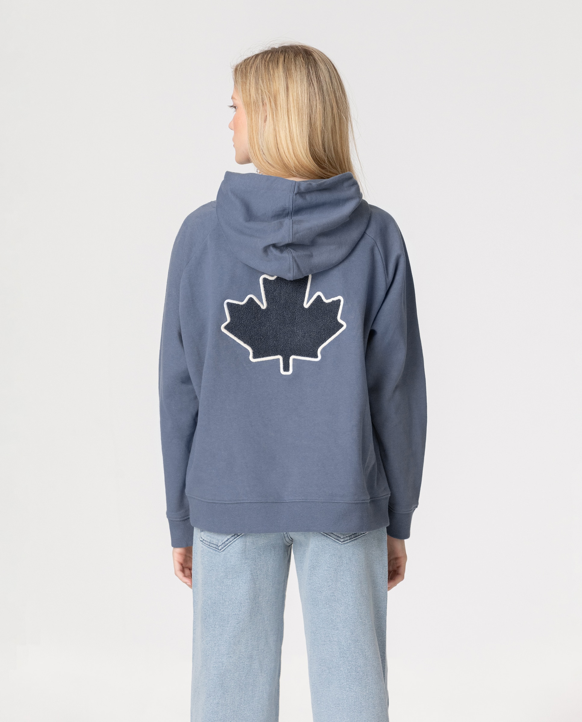 Sudadera de mujer con capucha y logo Azul Noon · El Corte Inglés