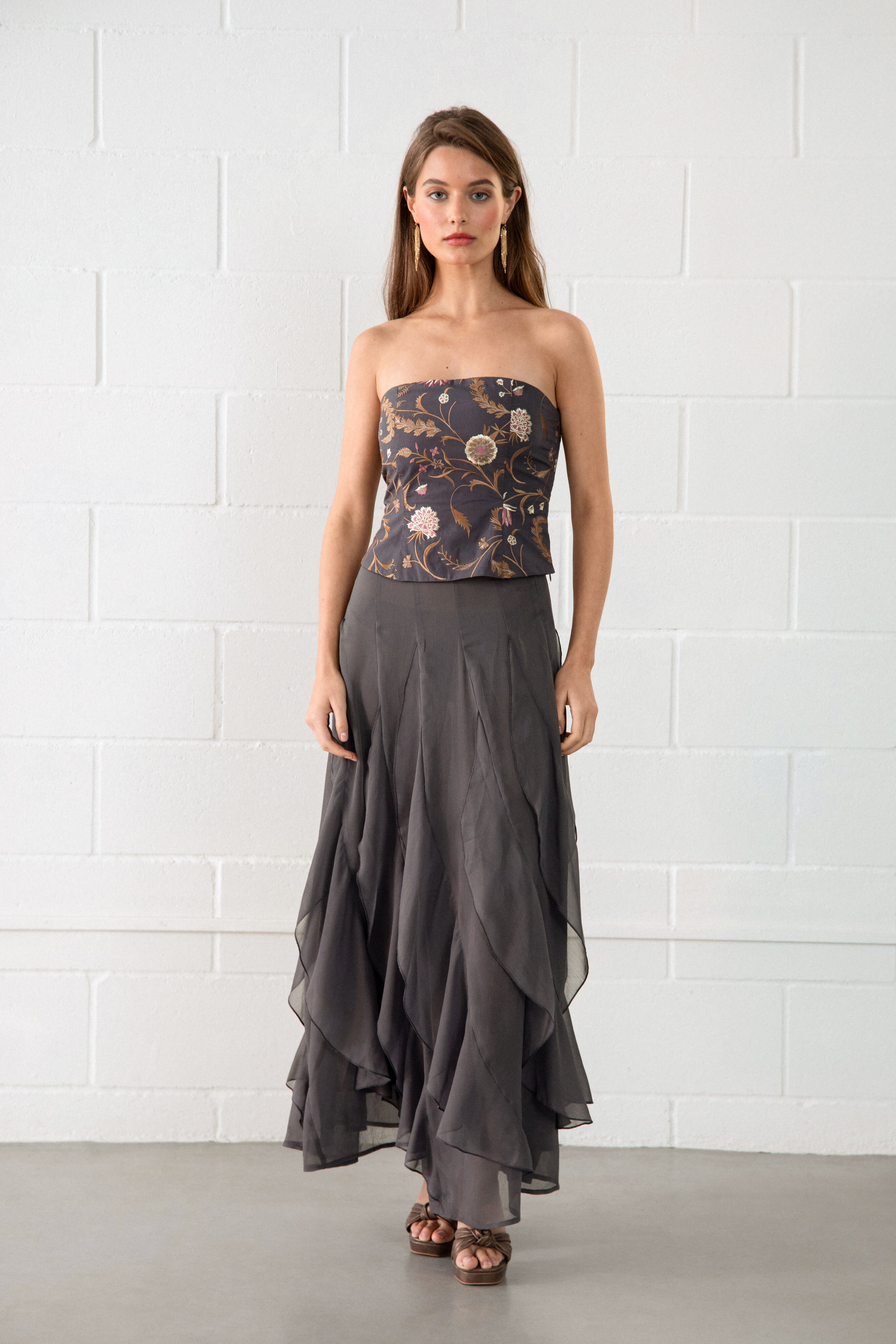 Falda midi lisa · Noon · El Corte Inglés
