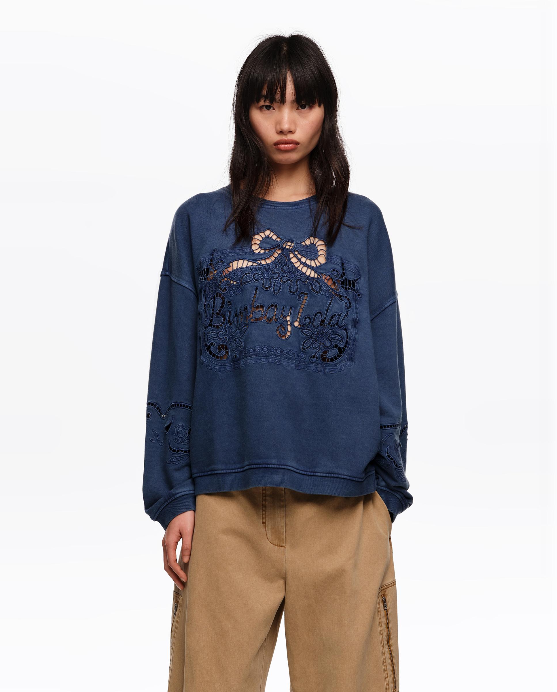 Sudadera de mujer 100% algodón con maxi logo · Bimba y Lola · El Corte ...