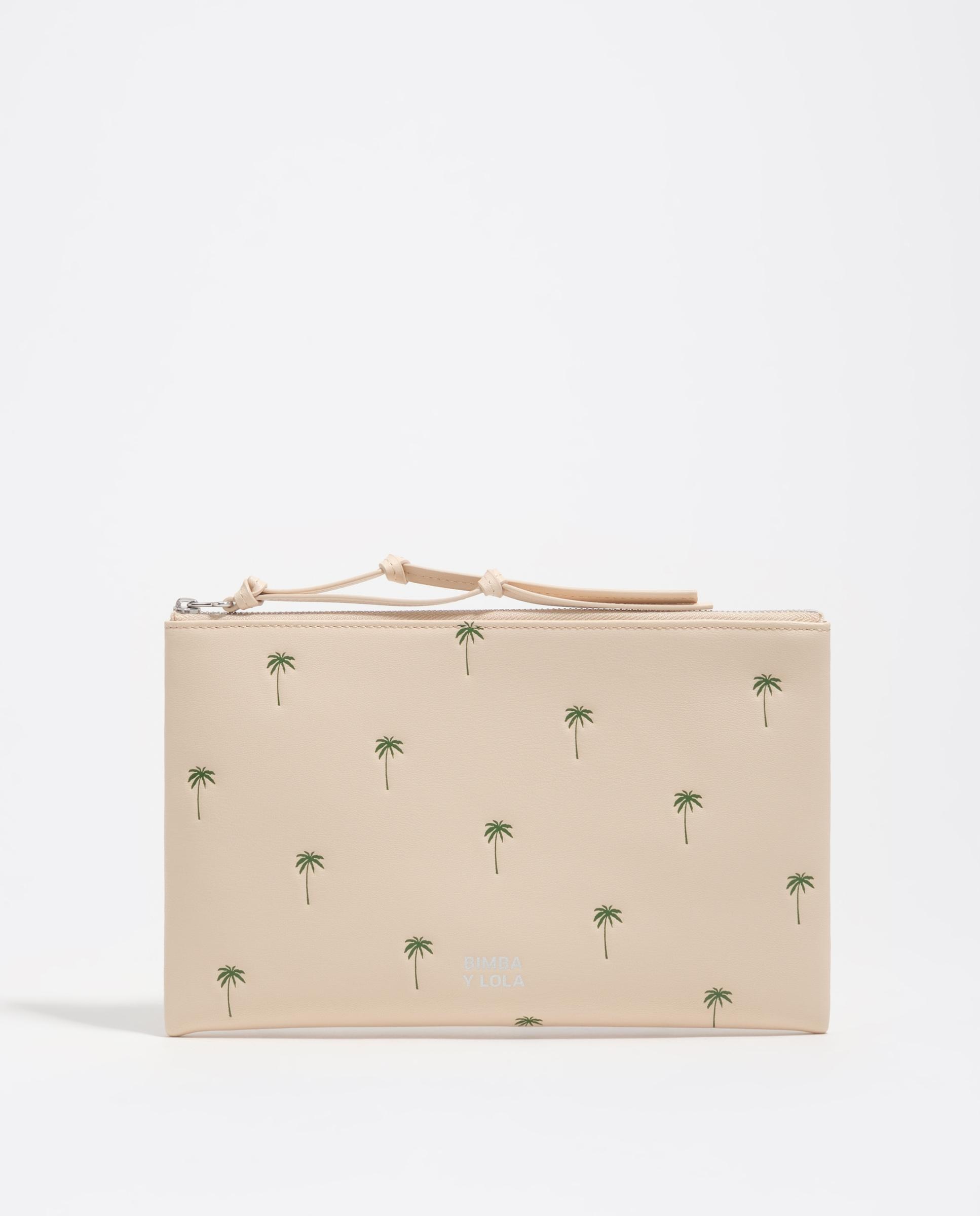 Estuche de mujer grande piel palms Beige Bimba y Lola · El Corte Inglés