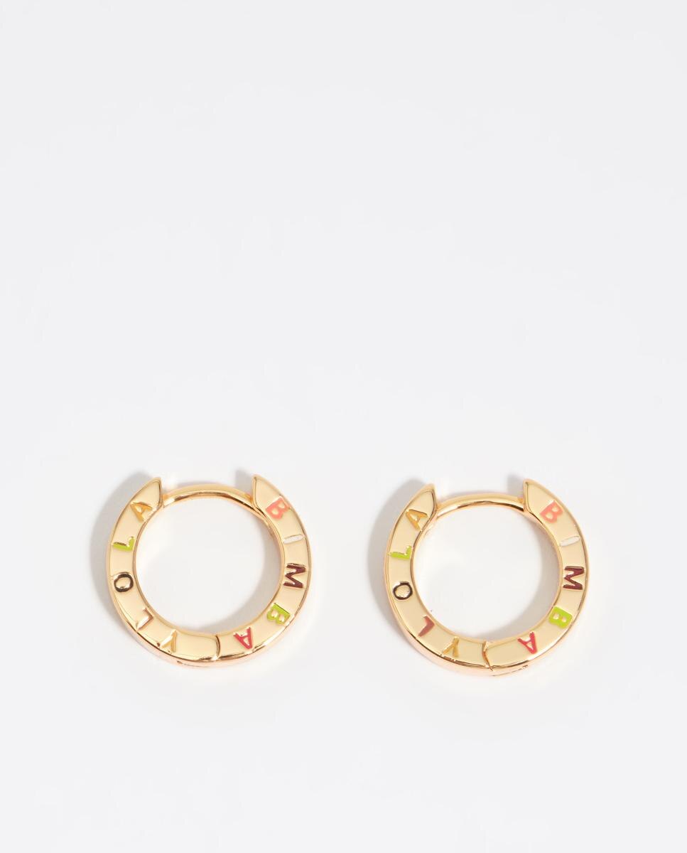 Pendientes aro logo Dorado Bimba y Lola · El Corte Inglés