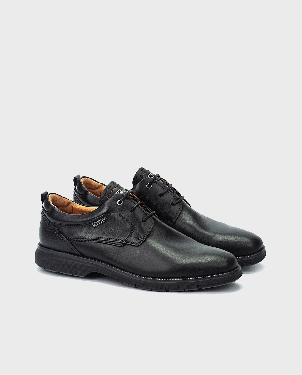 Zapatos de cordones de hombre de piel con suela extraligera y plantilla ...