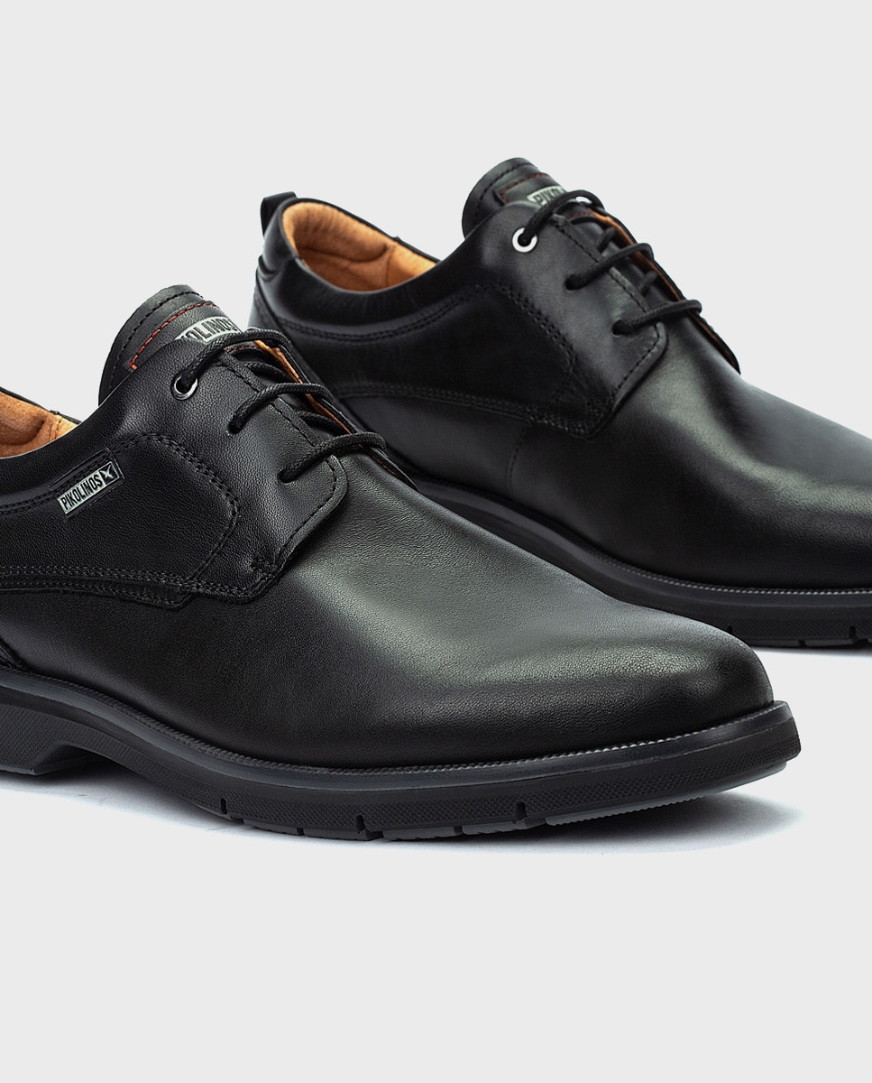 Zapatos de cordones de hombre de piel con suela extraligera y plantilla ...