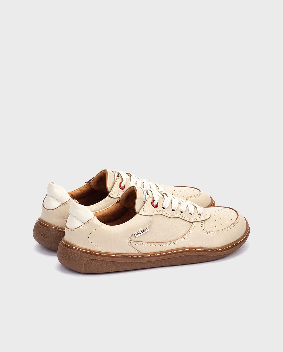 Zapatillas de piel en color Blanco Crema Pikolinos · El Corte Inglés