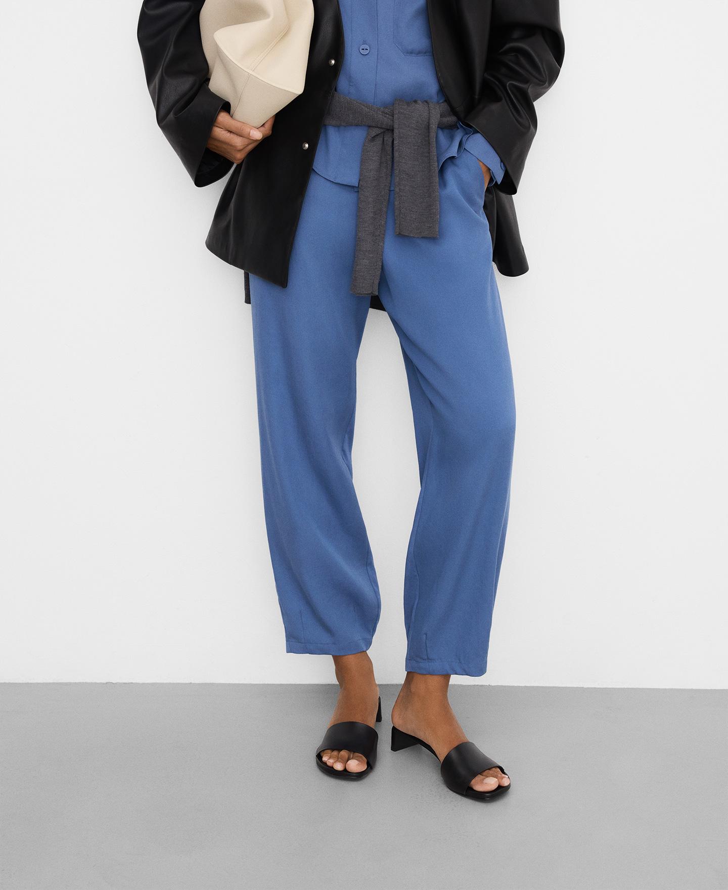 Pantalón recto de mujer tobillero barrel fit · Adolfo Dominguez · El ...