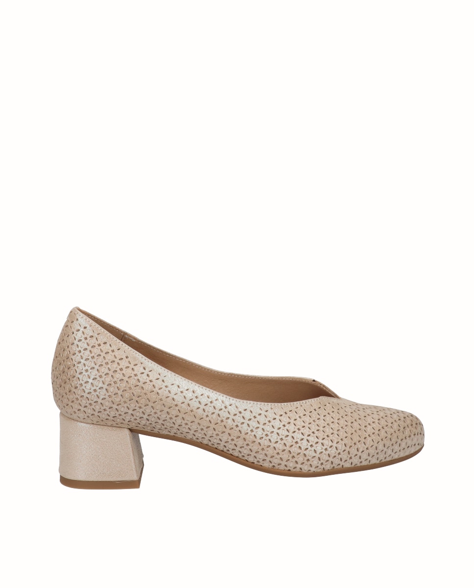Zapatos de salón de mujer de piel fantasía Beige D'Chicas · El Corte Inglés