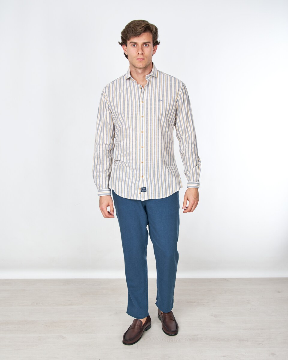 Camisa rústico de hombre regular rayas · Spagnolo · El Corte Inglés