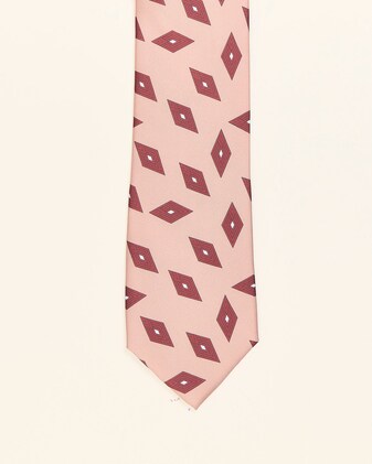 Corbata estampado geométrico rosa palo de hombre · PuroEgo · El Corte ...