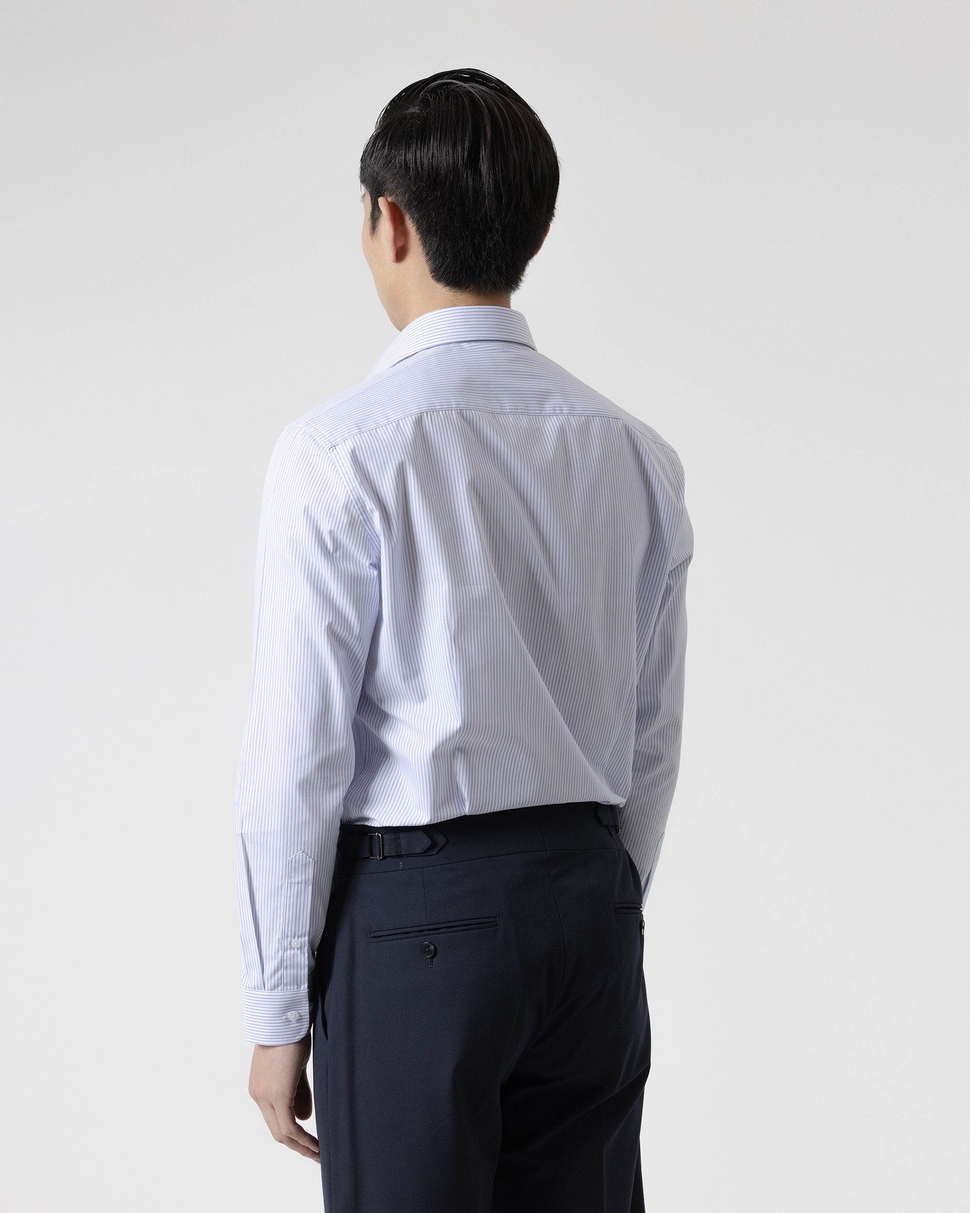Camisa vestir mil rayas de hombre regular fit azul celeste Azul celeste ...
