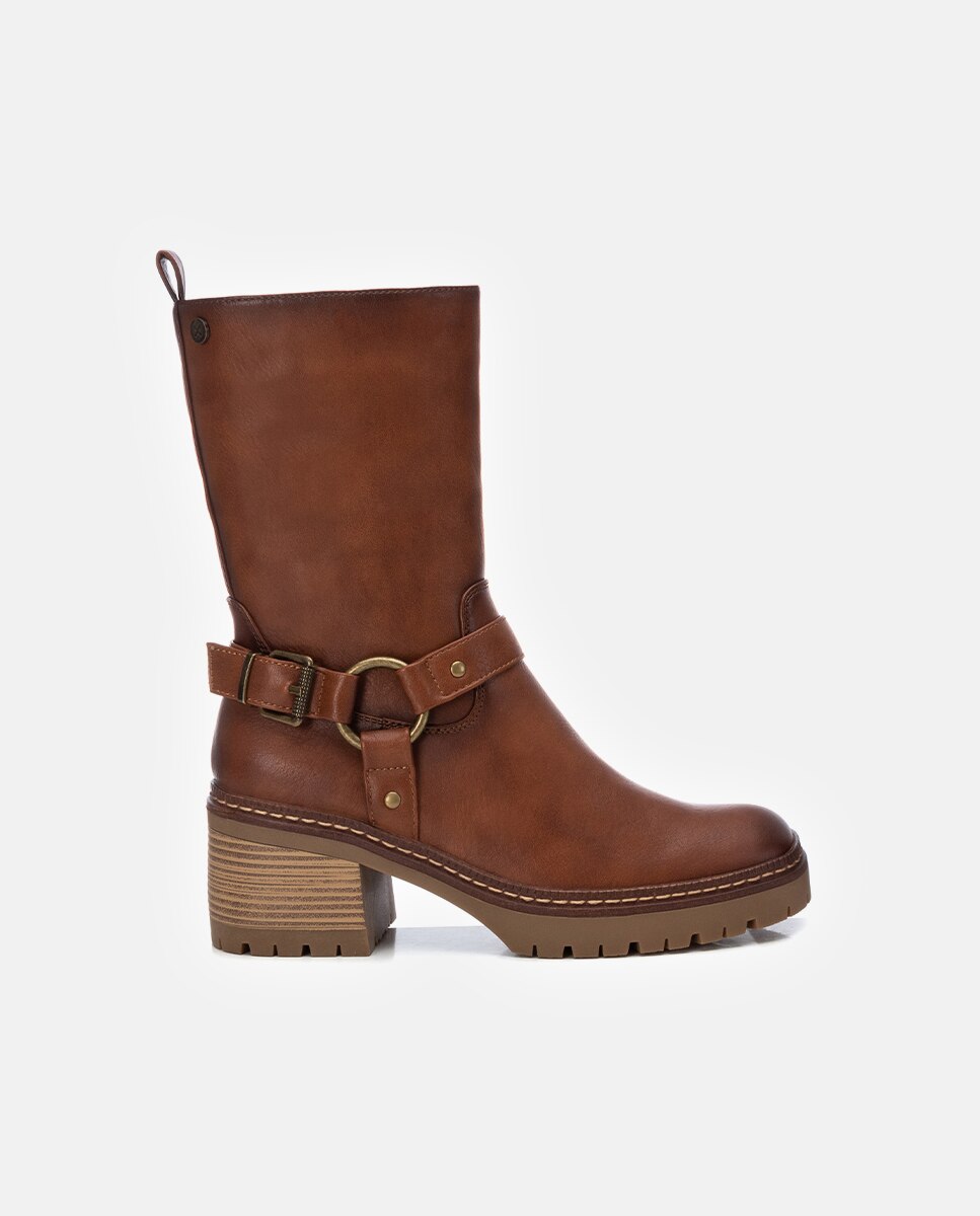 Botines de mujer con tacón y cremallera lateral · Xti · El Corte Inglés