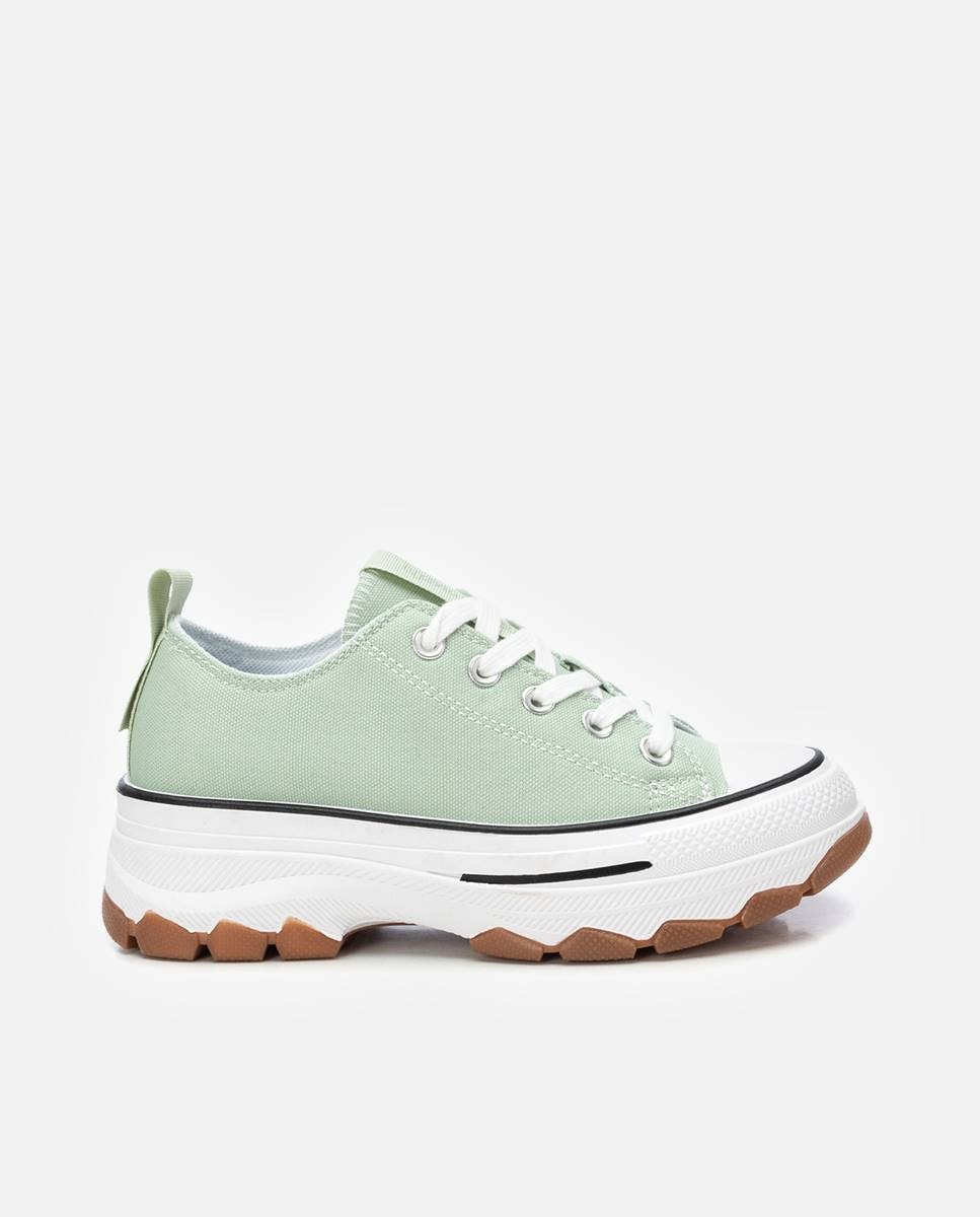 Zapatillas de lona de mujer con cordones Verde Refresh · El Corte Inglés