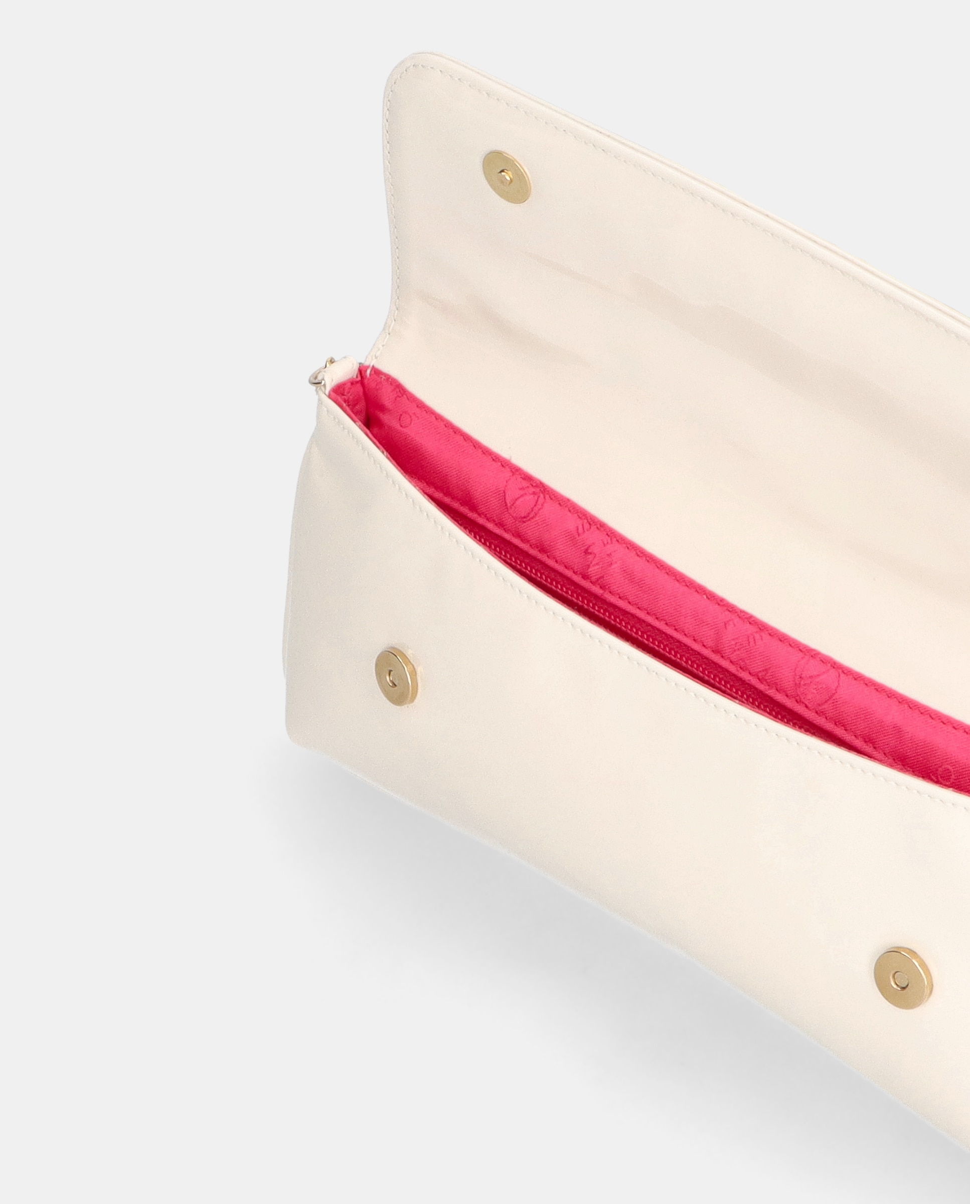 Bolso de mano de mujer en charol con cadena Blanco Mascaró · El Corte ...