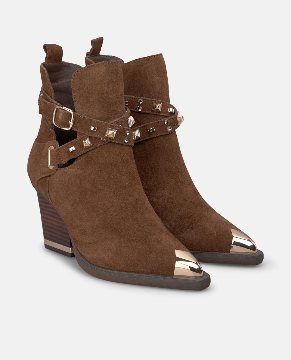 Botines de mujer con tacón hebilla y tachas · Alma en Pena · El Corte ...
