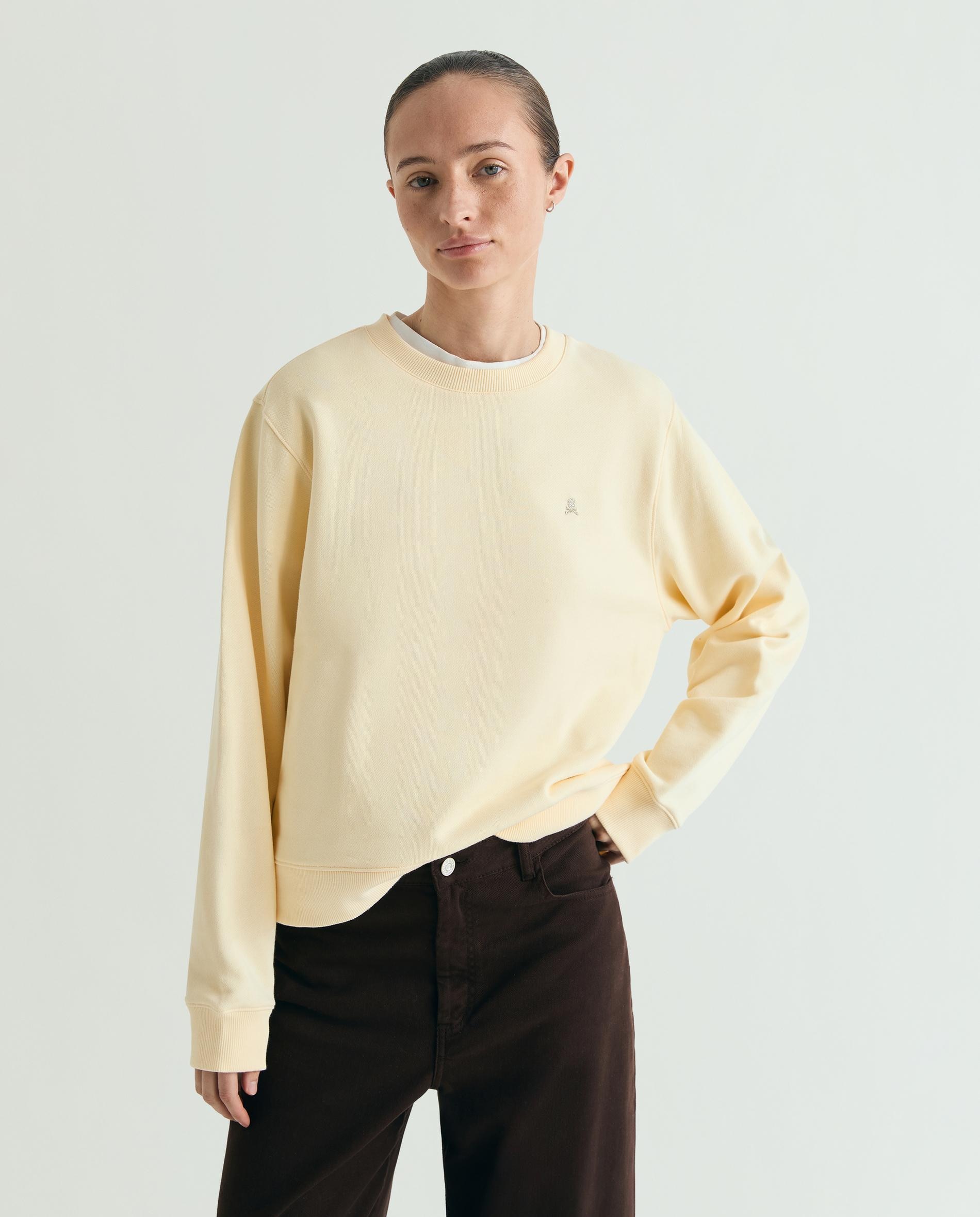 Sudadera de mujer de algodón con cuello redondo Limón Scalpers · El ...
